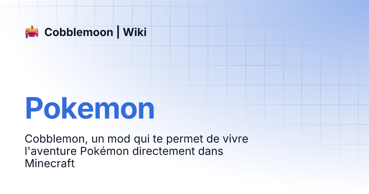 Pokemon | Cobblemoon | Wiki